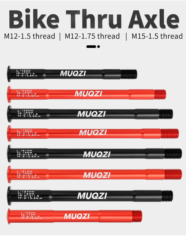 Muqzi 通軸 15x100 15x110 12x100 12x142 12x148 MTB 公路自行車前後輪轂軸前叉 | 蝦皮購物