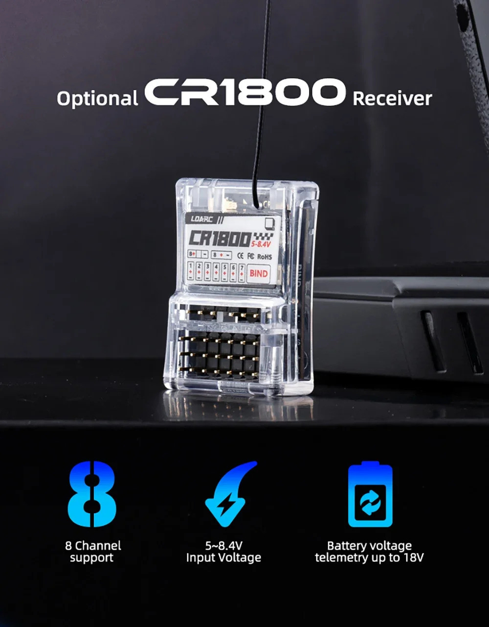 LDARC CT01 2.4GHz 8 通道專業遙控器中英文液晶顯示屏適用於遙控模型車船 SBMO | 蝦皮購物