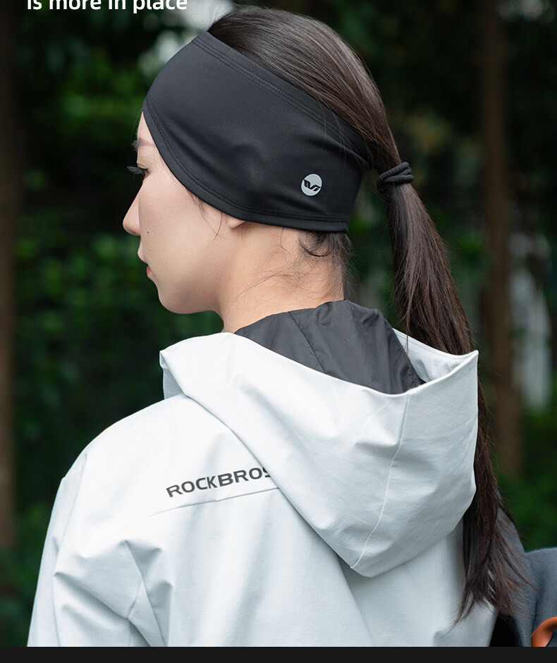 ROCKBROS TVI秋冬保暖護耳髮帶運動跑步騎行戶外保暖抓絨髮帶柔軟高彈反光耳罩頭套 | 蝦皮購物