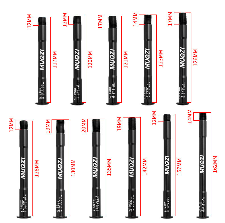 Muqzi 通軸 15x100 15x110 12x100 12x142 12x148 MTB 公路自行車前後輪轂軸前叉 | 蝦皮購物