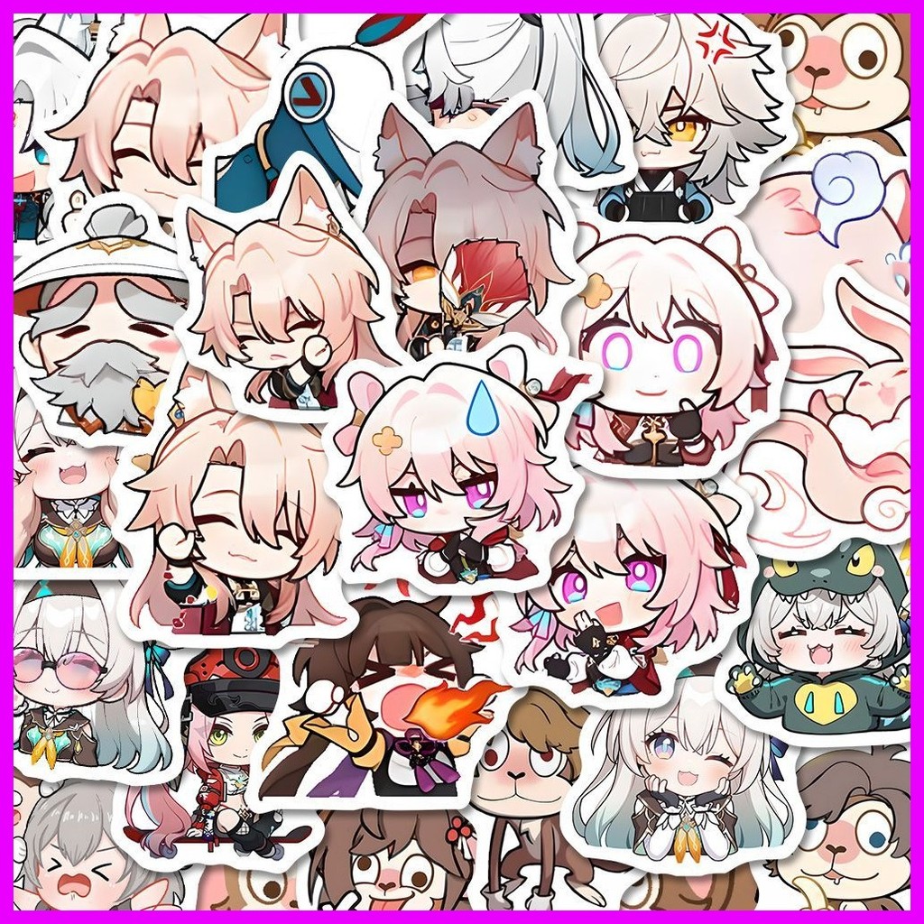 貼紙 Honkai Star Rail （63張） March 7th Q版二次元崩壞星穹鐵道動漫貼紙房間裝飾桌面自粘貼 | 蝦皮購物