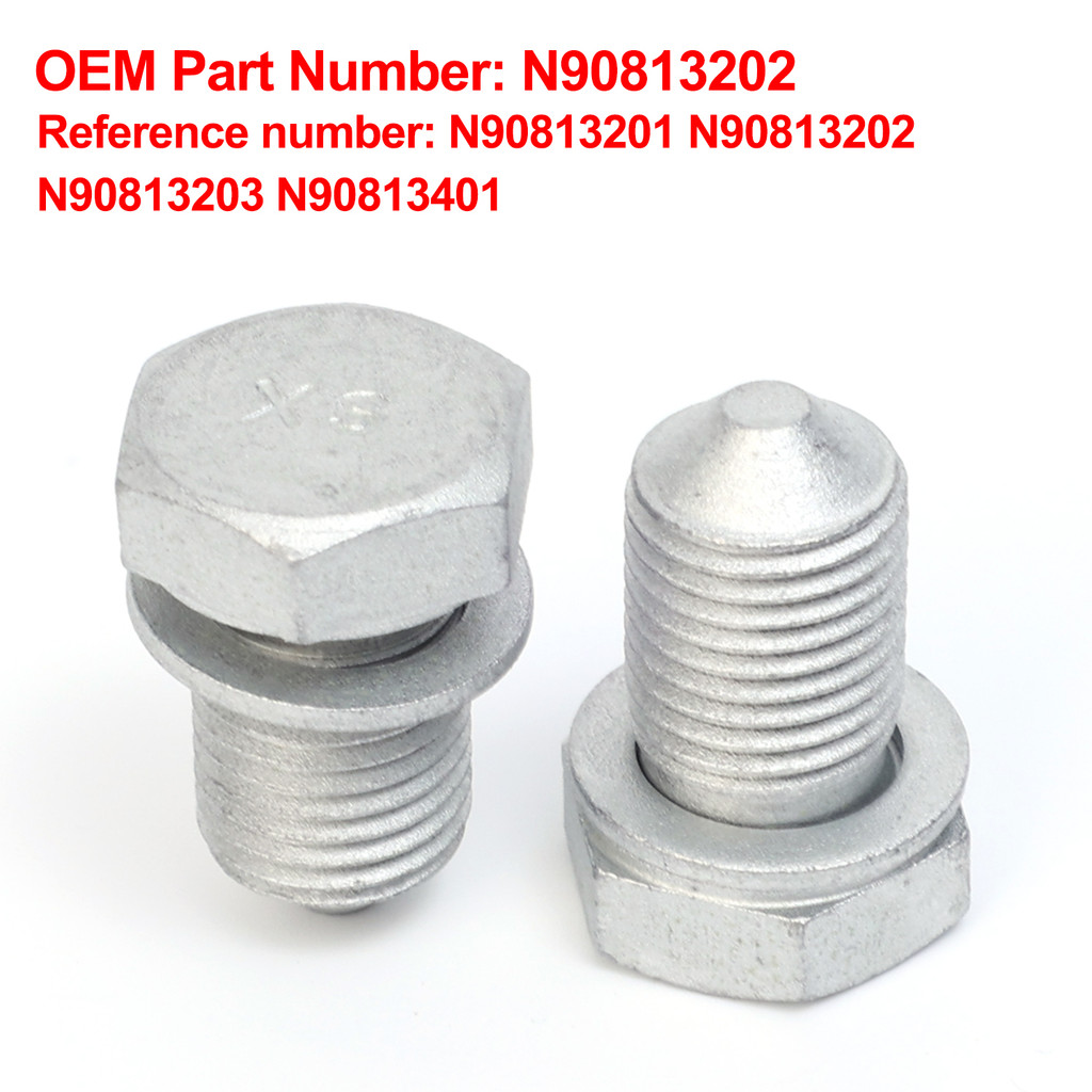 VOLKSWAGEN 10 套汽車放油螺絲墊圈套裝 N90813202 大眾奧迪發動機油底殼變速箱放油螺絲螺栓可更換配件 | 蝦皮購物