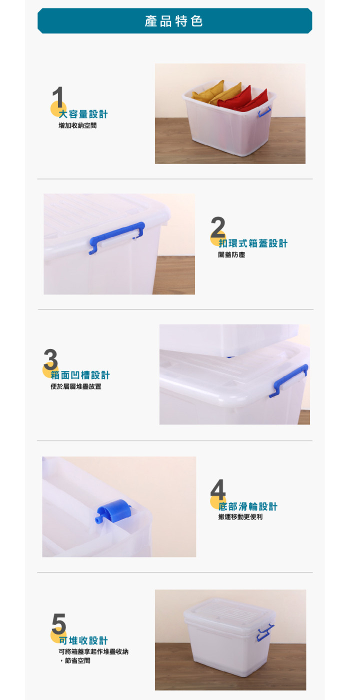 KEYWAY聯府 多用途整理箱110L(K-1201)x4入【免運直出】收納置物 台灣製 底部滑輪【愛買】 | 蝦皮購物