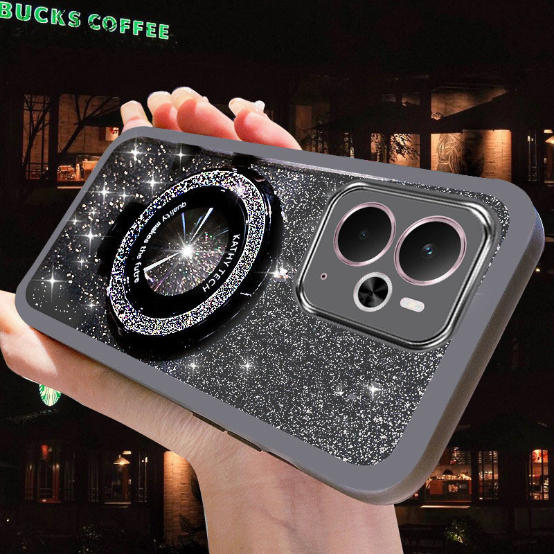 Realme 15 Pro 15T 權力的遊戲手機殼 C75 5G 手機殼帶 3D CD 環支架支架 Bling 透明手 | 蝦皮購物