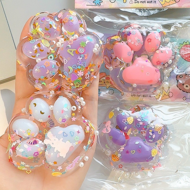 Cat Paw Mochi Taba Squishy Fidget Toy - 適合兒童 - 矽膠慢回彈捏減壓玩具 - | 蝦皮購物