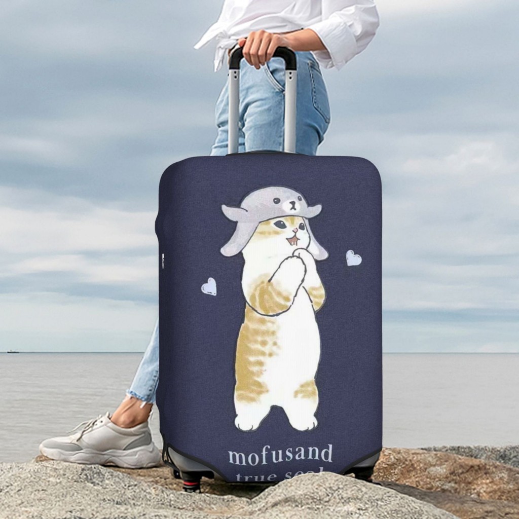 [有貨]mofusand 18"-32" 厚手提箱套旅行行李套保護套防塵防水套貓鯊魚 | 蝦皮購物
