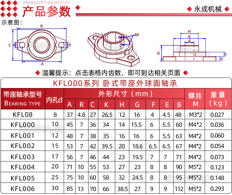【附發票】鋅合金 帶座軸承 KFL08 KFL000 KFL001 KFL002 003 004 005 006菱形 | 蝦皮購物