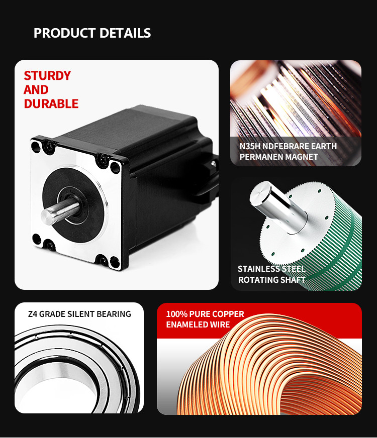 4 軸電機 De Paso 防水 Nema 23 2nm 76mm 套件 Nema23 步進電機套件 57bygh76 | 蝦皮購物