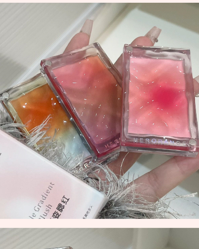 Ripple Gradient Blush Palette - 低飽和度韓國啞光熒光筆和輪廓調色板 | 蝦皮購物