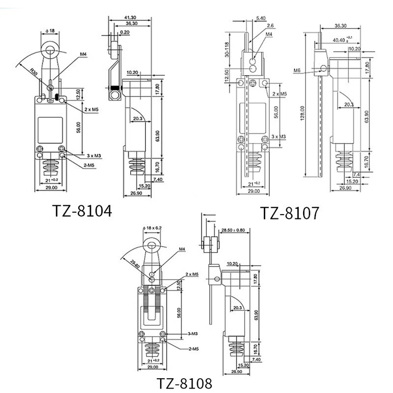 TEND行程開關TZ-8104/8108/TZ-8111/8112/8166/8167/8168/ 8169行程限位開關 | 蝦皮購物