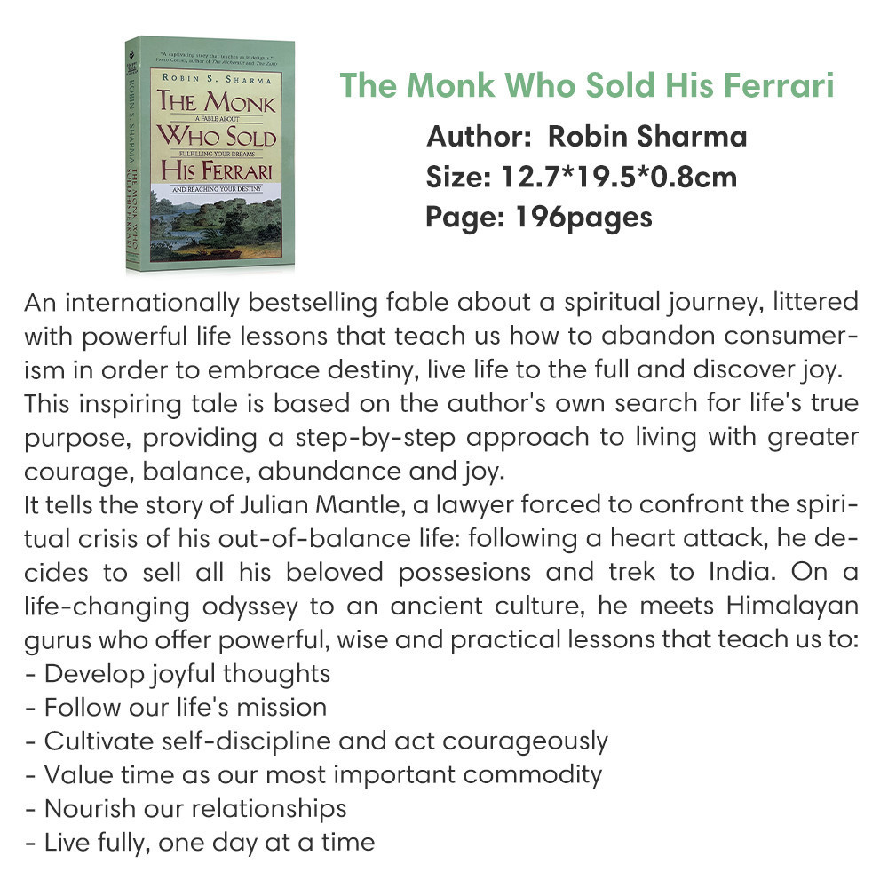 賣掉法拉利的高僧 英文原版 The Monk Who Sold His Ferrari 心靈能量書 Robin Shar | 蝦皮購物