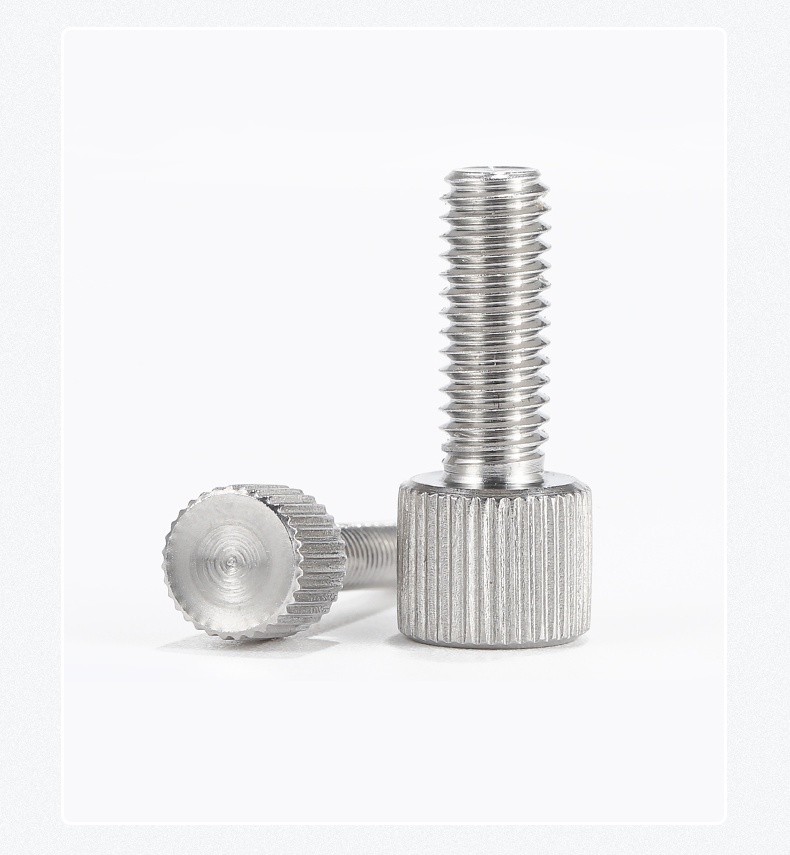 【XJK】304不鏽鋼圓形滾花手擰螺絲M2M3M4M5M6M8小頭圓柱頭大頭手扭螺釘 | 蝦皮購物
