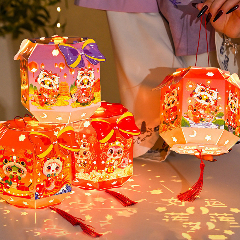 [精選]手工春節投影燈籠-彩繪蛇燈籠DIY材料-LED發光馬燈籠-新年派對裝飾-手持卡通燈 | 蝦皮購物