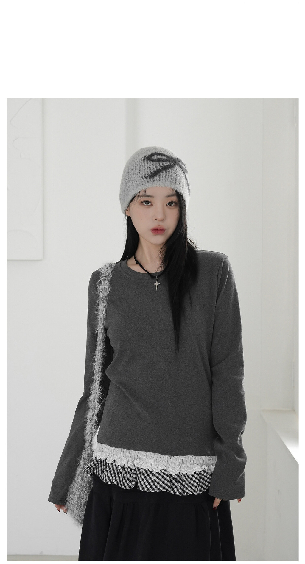 Codibook｜韓國 binary01 凱蒂分層荷葉邊長袖T恤[預購]長袖上衣 T恤 女裝 | 蝦皮購物