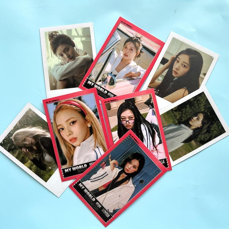 Ins熱銷 【生日祝福必備】AESPA迷你專輯MY WORLD同款自製小卡明信片拍立得明星周邊便宜 | 蝦皮購物