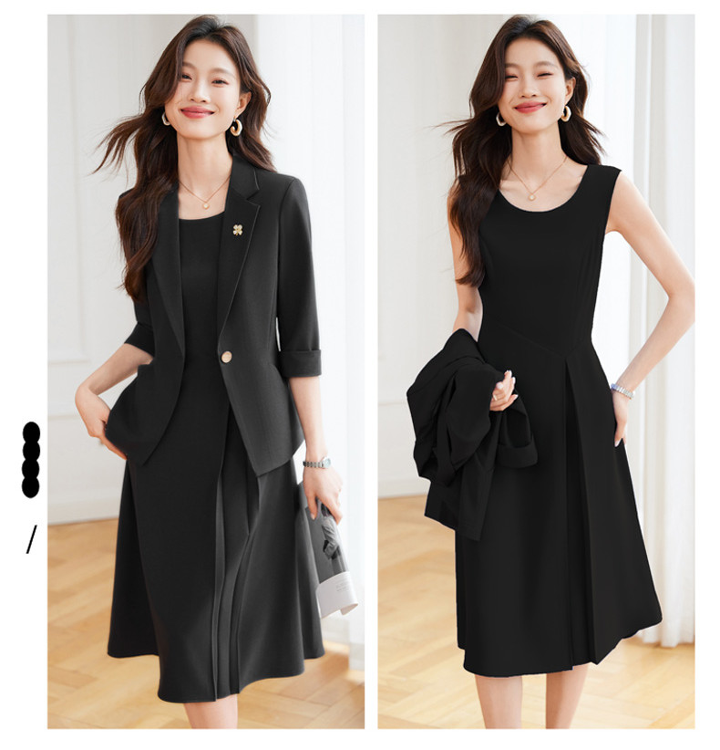 Miguo_韓版通勤職業正裝 粉色西裝外套女 S-5XL 4色 淑女氣質工作服 一粒扣七分袖修身西服 大尺碼西裝套裝裙 | 蝦皮購物