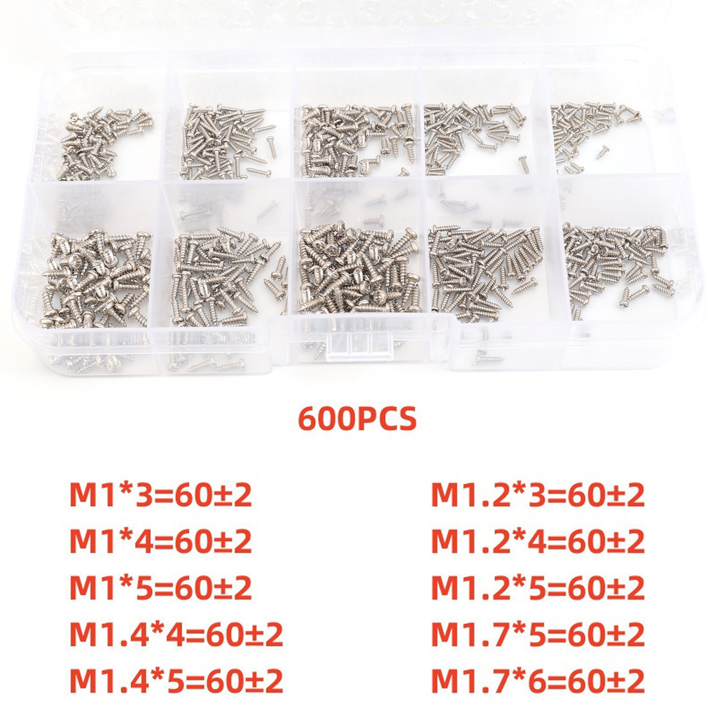 M1/M1.2/M1.4/M1.7 耐用小螺絲迷你自攻電子螺絲套件多用途碳鋼維修零件 | 蝦皮購物
