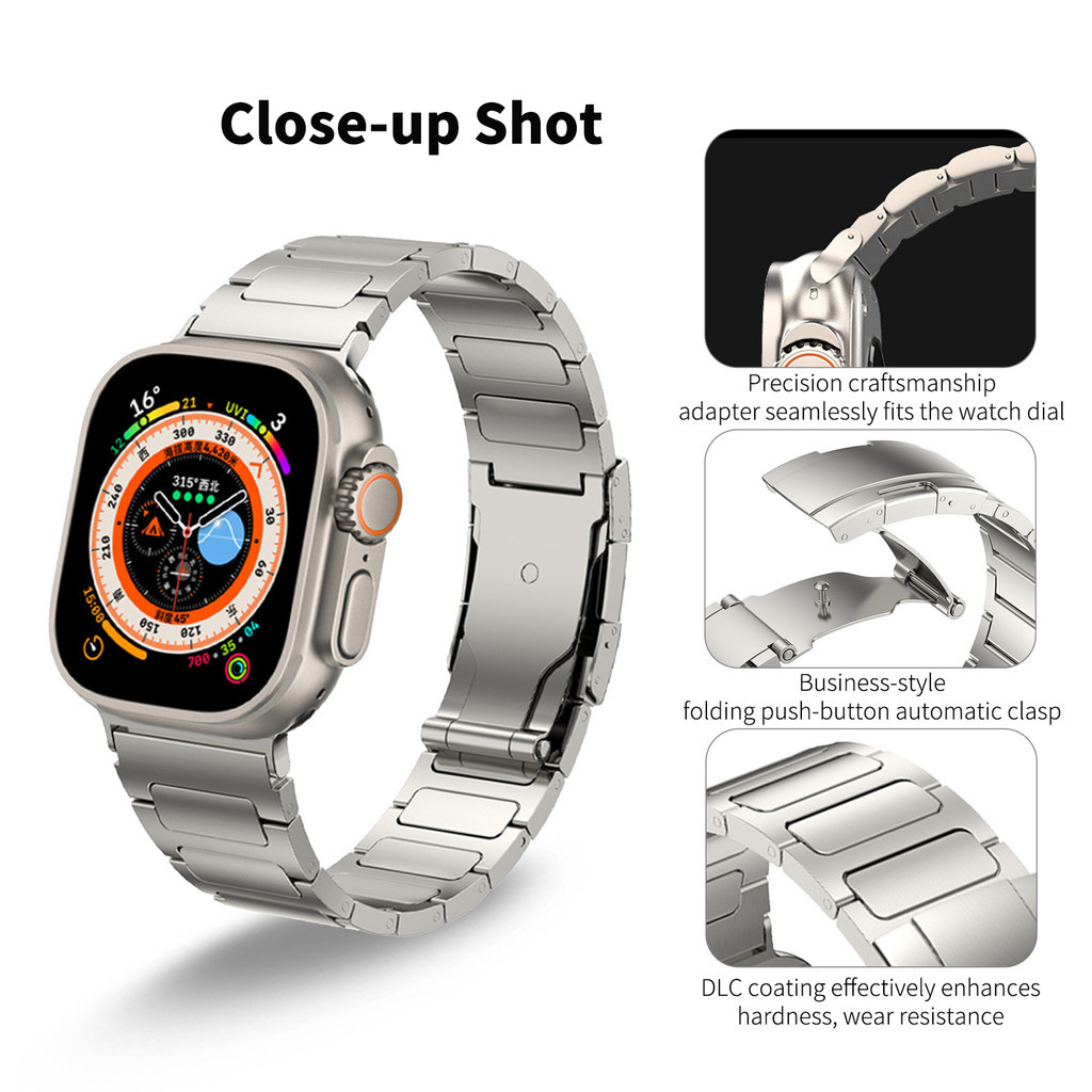 輕金屬 精英款 鈦合金 錶帶 兼容 Apple Watch Series 11 10 9 8 7 6 5 iWatch | 蝦皮購物