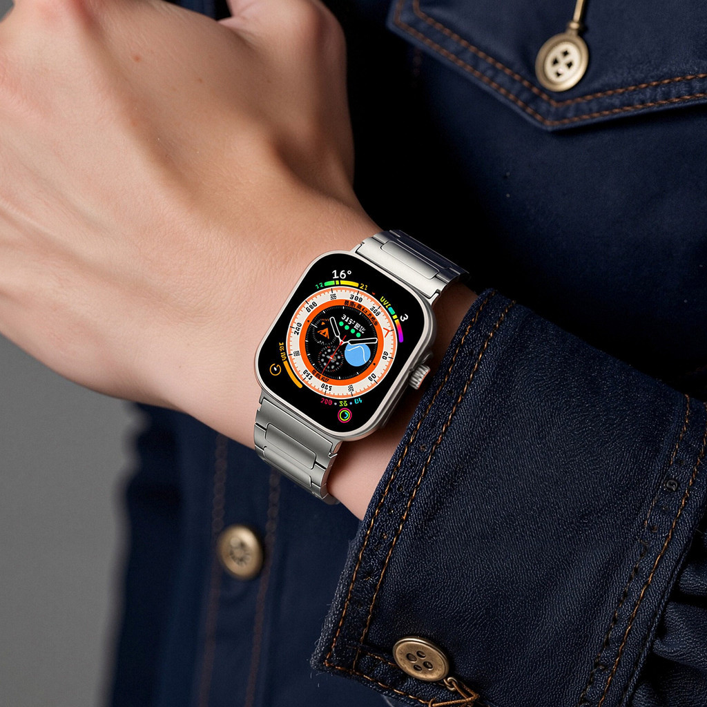 輕金屬 精英款 鈦合金 錶帶 兼容 Apple Watch Series 11 10 9 8 7 6 5 iWatch | 蝦皮購物