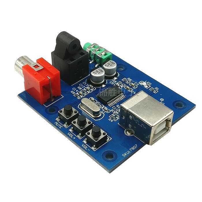 PCM2704 USB聲卡DAC 板USB輸入同軸光纖和模擬輸出HIFI板 | 蝦皮購物