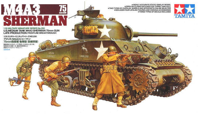 田宮 35250 1/35 美軍M4A3謝爾曼坦剋 二戰裝甲車 附兵人模型 精密拚裝套件 含蝕刻片 靜態軍事收藏 | 蝦皮購物