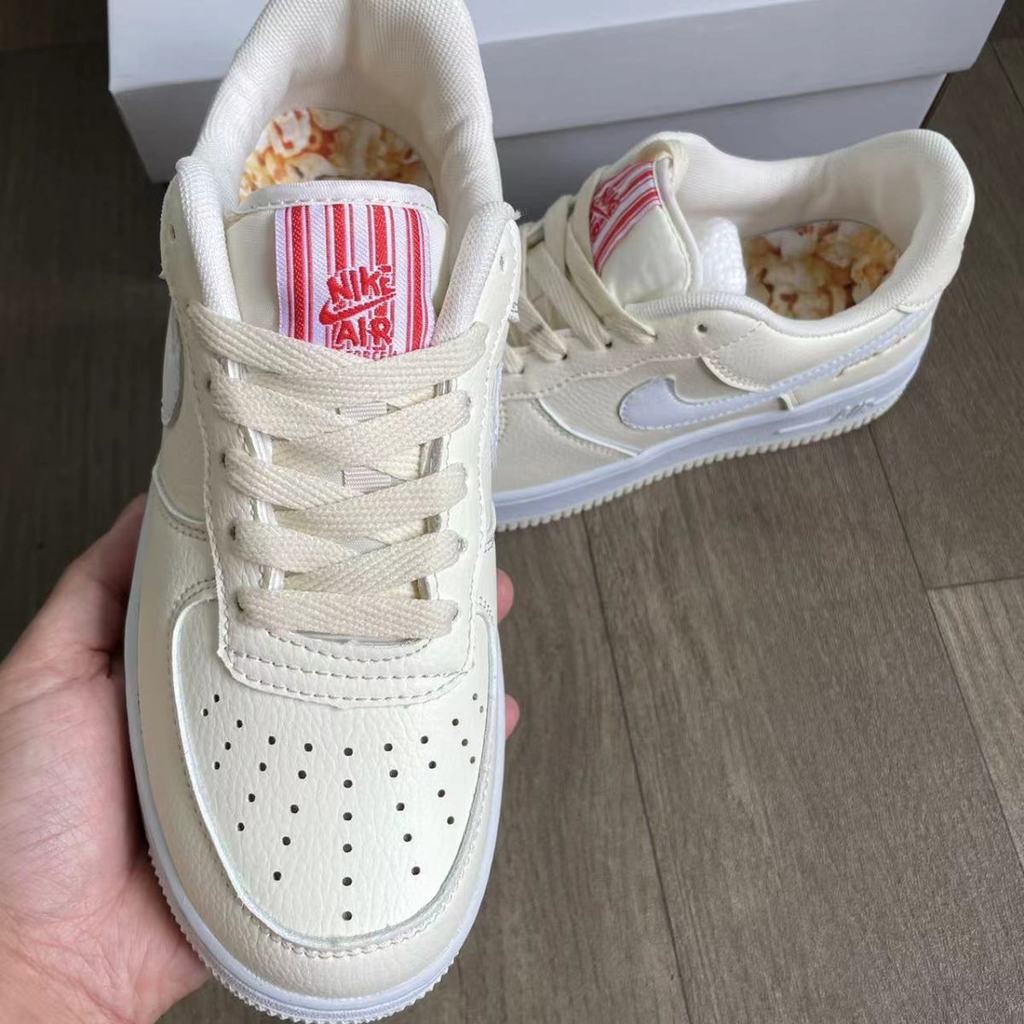 纯原 AF1'07 Low PRM EMB "Popcorn"米白 爆米花情侶運動板鞋 | 蝦皮購物