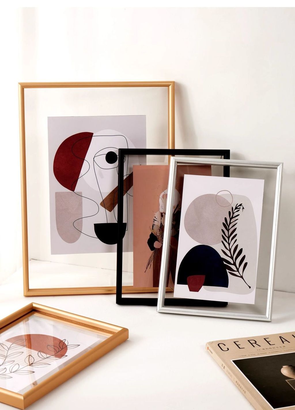 臺灣出貨#雙面透明鋁合金任意尺寸相框擺臺高級感a3A4畫框空框掛牆擺件 | 蝦皮購物