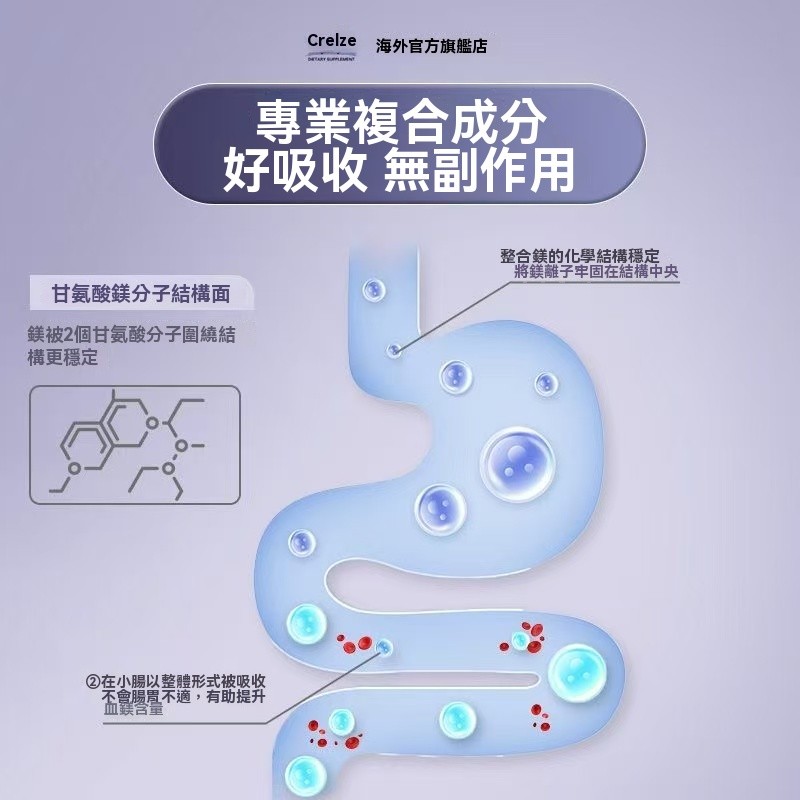 美國CRELIZE甘胺酸鎂｜專利螯合高效吸收｜舒壓放鬆推薦｜調整體質營養補給 | 蝦皮購物