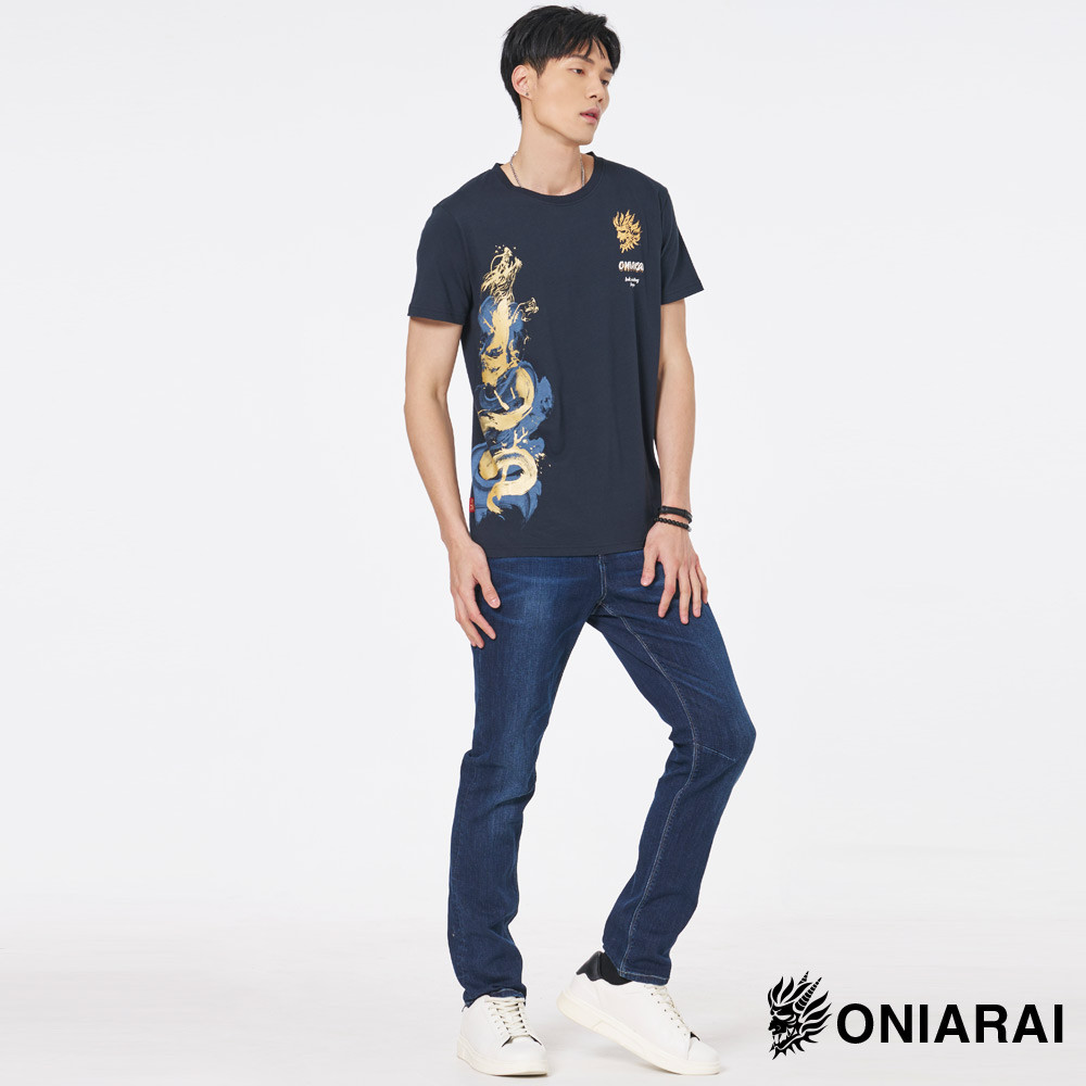 BLUE WAY 鬼洗 ONIARAI - 男款 和藝術墨龍昇祥短TEE | 蝦皮購物