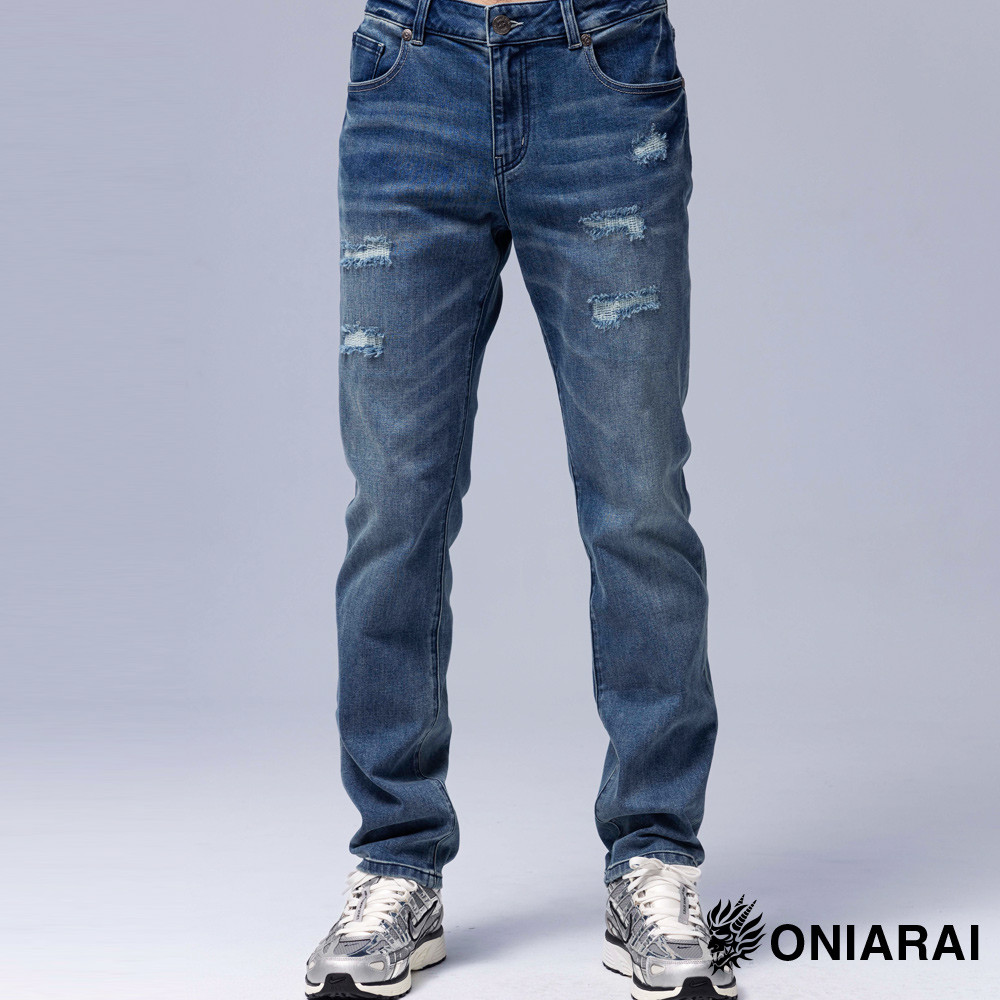 BLUE WAY 鬼洗 ONIARAI - 男款 705全天候智能溫控修身丹寧錐形褲(深藍) | 蝦皮購物