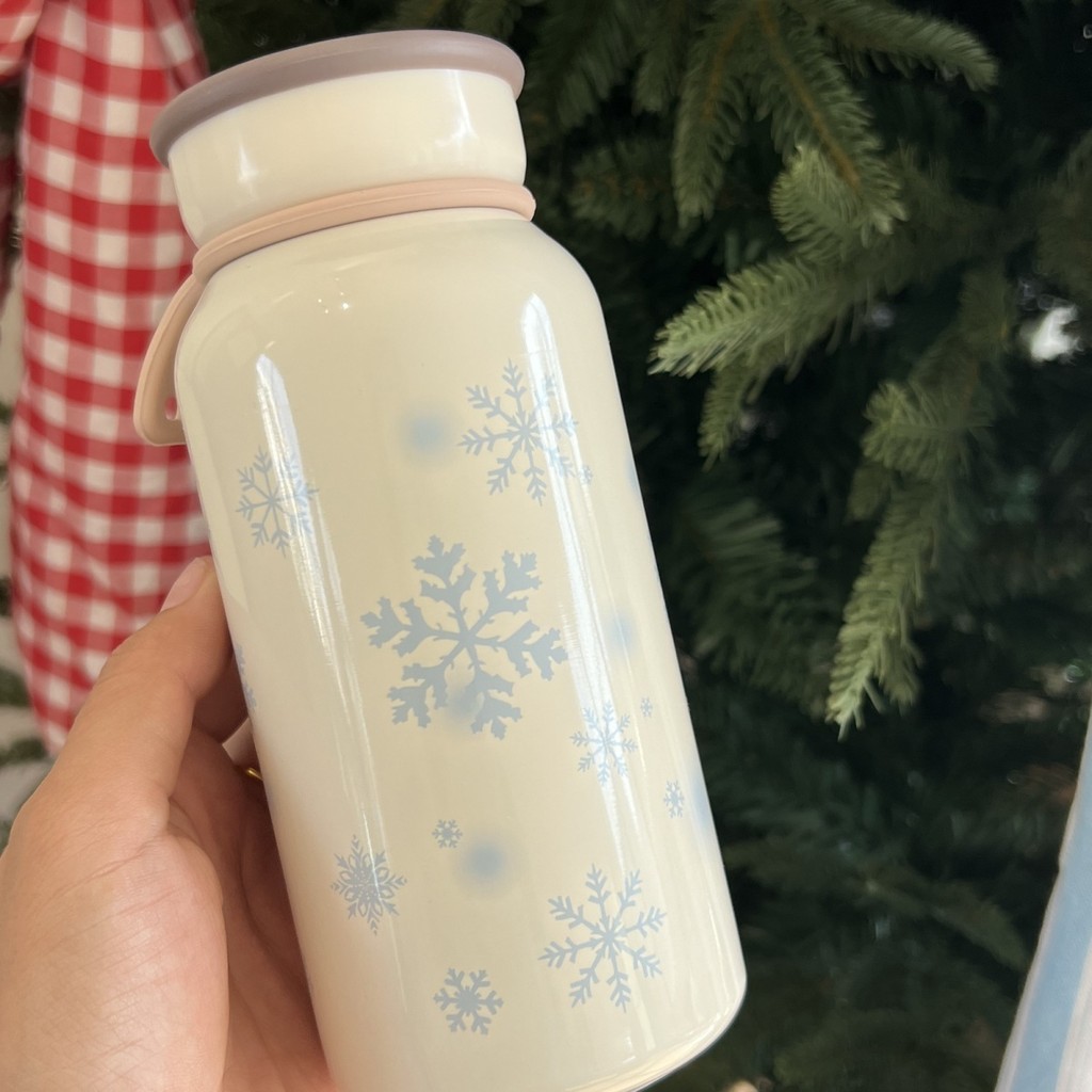 🔥臺出🔥免運👉ins簡約風水盃304高顔值不銹鋼雪花鼕季學生保溫盃便攜大容量盃子 8 M S B | 蝦皮購物