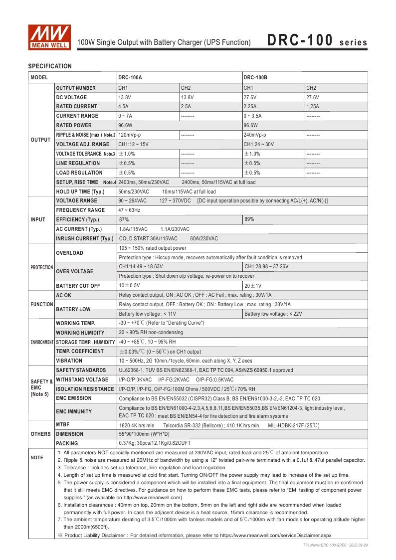 明緯 DRC-100 DRC-100A DRC-100B 明緯 DRC 100 100W | 蝦皮購物