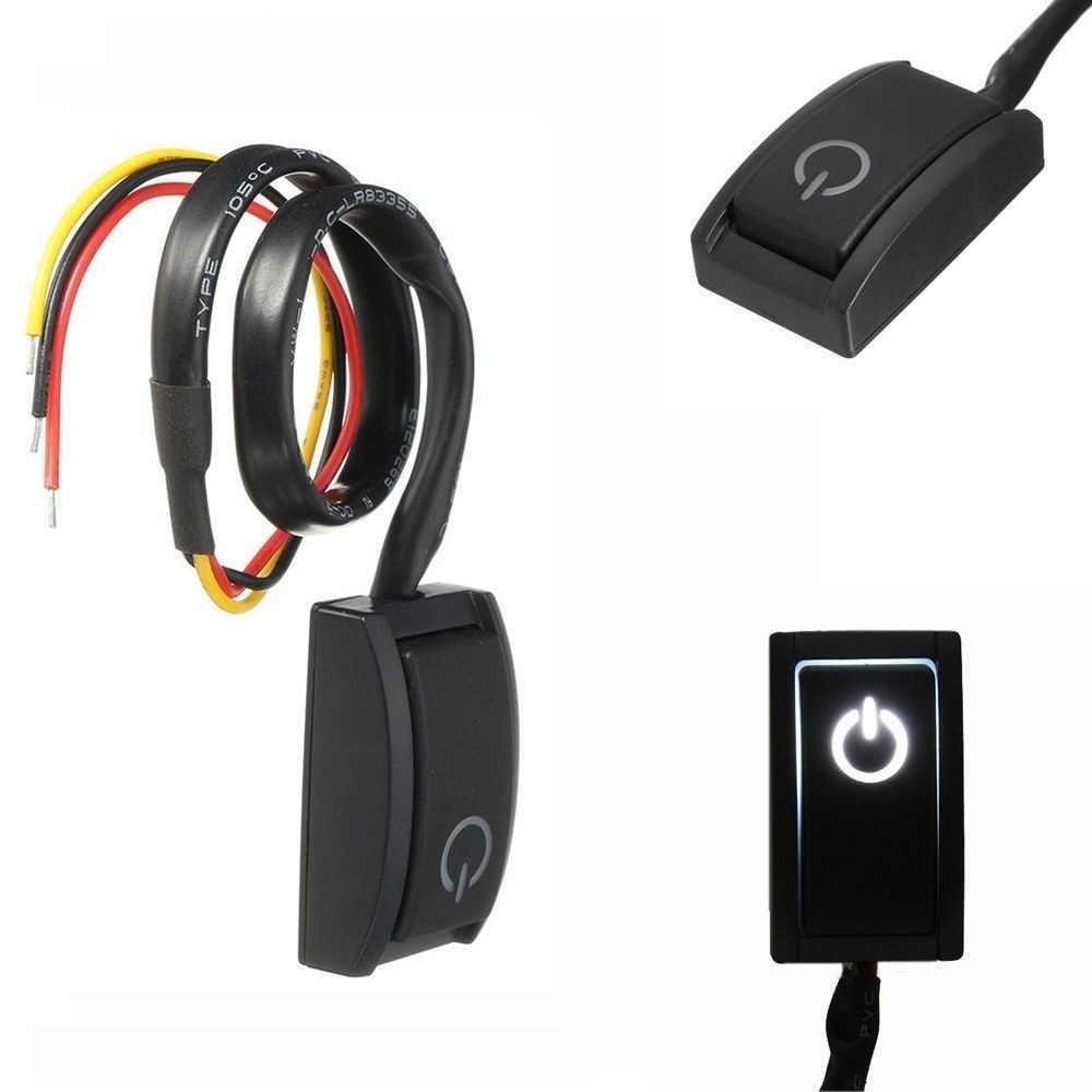 [KYC]DC12V 200mA 2.4W LED 燈汽車按鈕鎖定開關 | 蝦皮購物