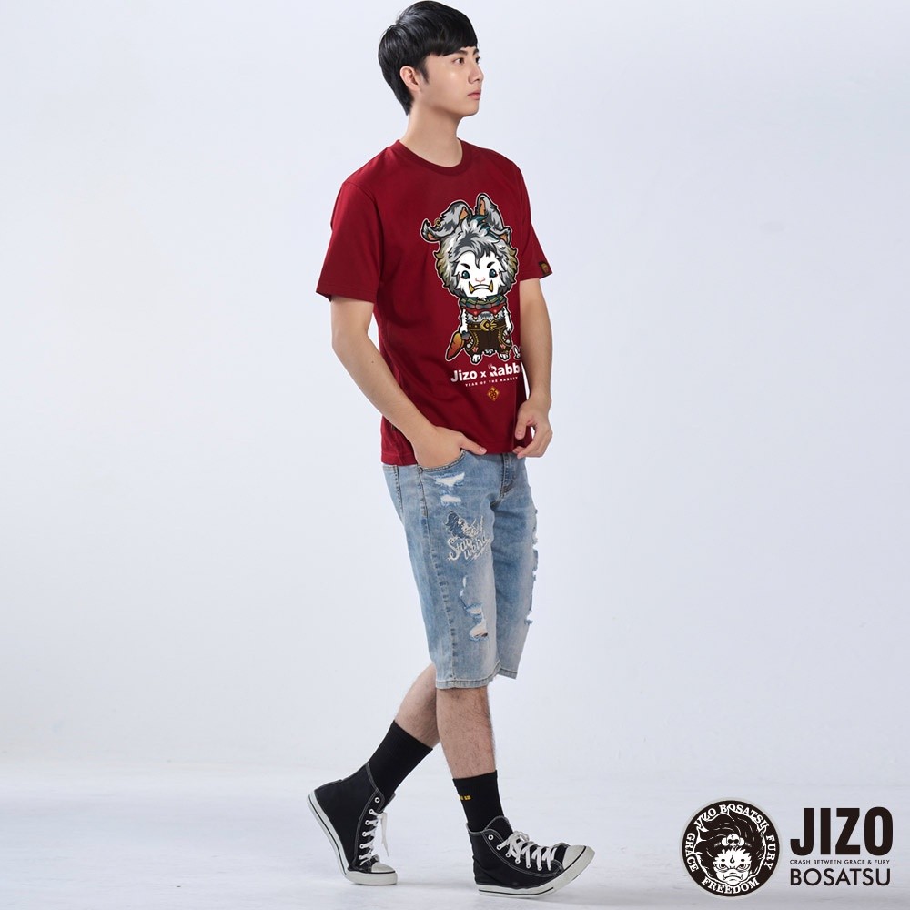 BLUE WAY 地藏小王 JIZO-鴻兔大展公仔短TEE+生肖貼紙(紅色)限量發售 | 蝦皮購物