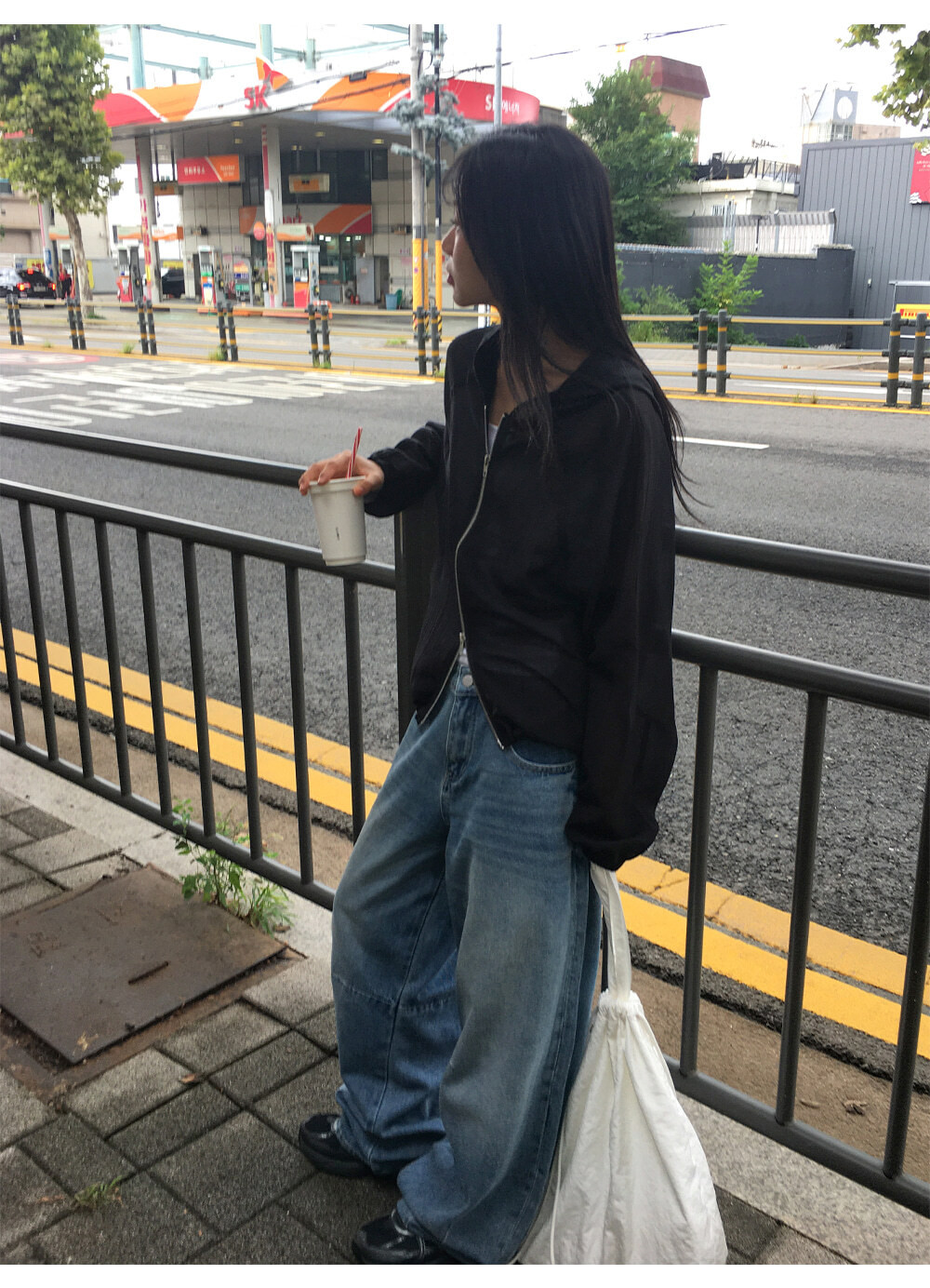 Codibook｜韓國 DAILYJOU 水洗寬版長牛仔褲[預購]長褲 女裝 | 蝦皮購物