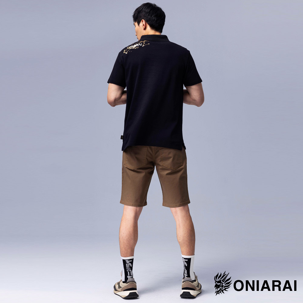 BLUE WAY 鬼洗 ONIARAI - 男款 潮流街頭潑漆鬼頭短袖POLO衫(黑) | 蝦皮購物