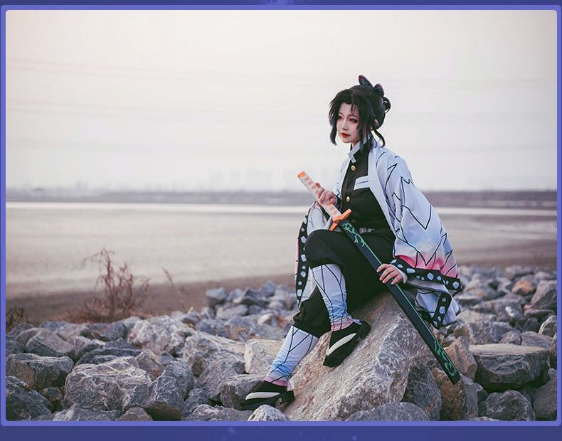 桃園出貨 鬼滅之刃cosplay蟲柱蝴蝶忍全套動漫cos羽織外套鬼殺隊隊服製服 A9 | 蝦皮購物