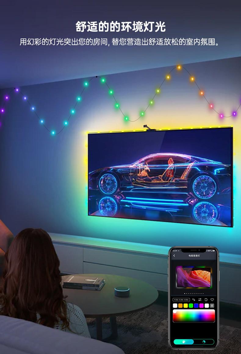 《桃園出貨》《桃園出貨》USB燈串rgbAPP智能點控皮綫可DIY造型室內裝飾聲控串串燈led燈 | 蝦皮購物