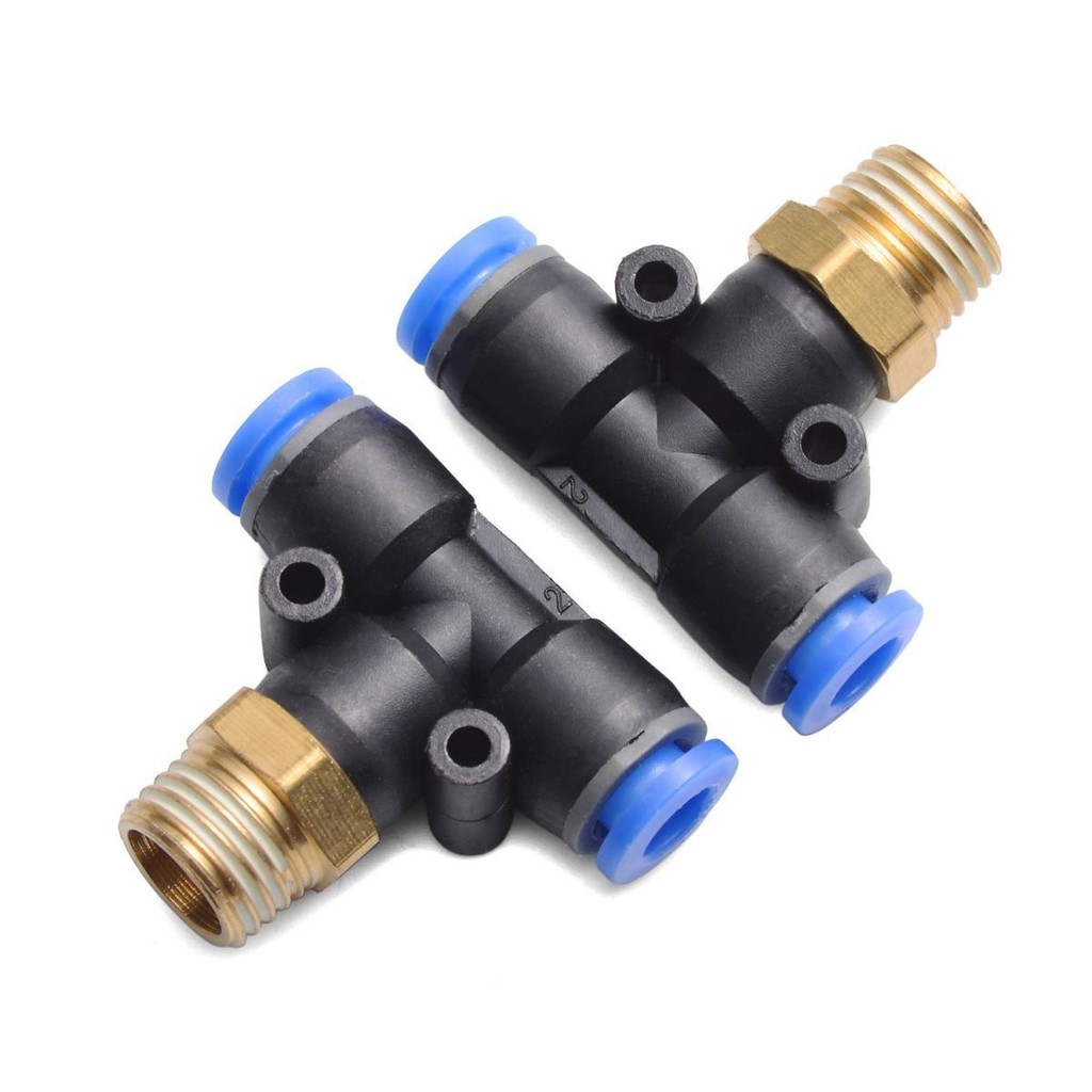 🔥台灣優選🔥气动快速插接头PB4-M5/T型三通正螺纹6-01/PB8-02/PB10-03全12-04 | 蝦皮購物