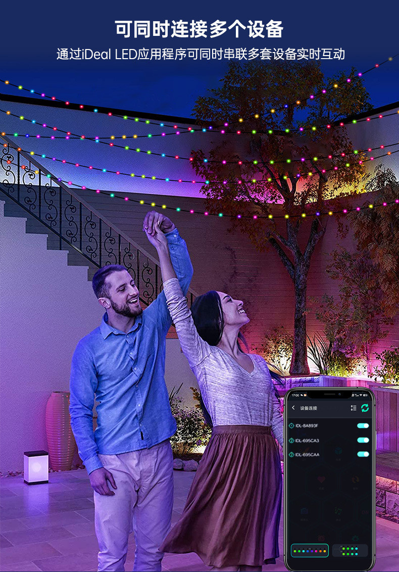 《桃園出貨》《桃園出貨》USB燈串rgbAPP智能點控皮綫可DIY造型室內裝飾聲控串串燈led燈 | 蝦皮購物