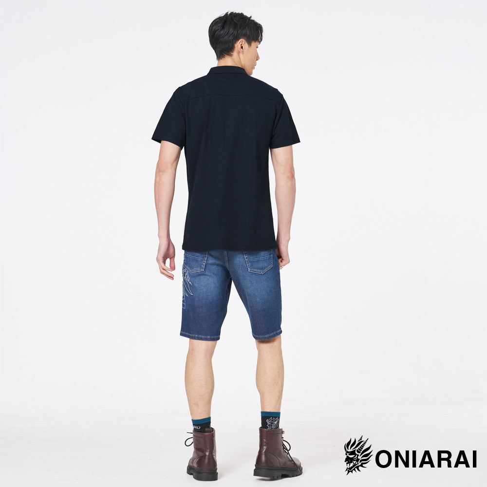 BLUE WAY 鬼洗 ONIARAI - 男款 和藝術日式元素短袖POLO衫(黑) | 蝦皮購物