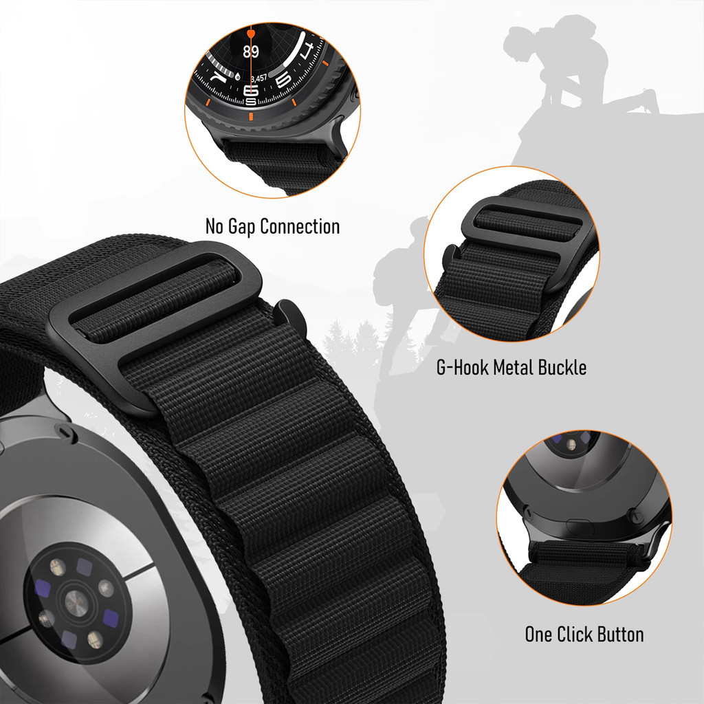 SAMSUNG Alpine Loop 尼龍錶帶適用於三星 Galaxy Watch 8 40 毫米 44 毫米 8 經 | 蝦皮購物