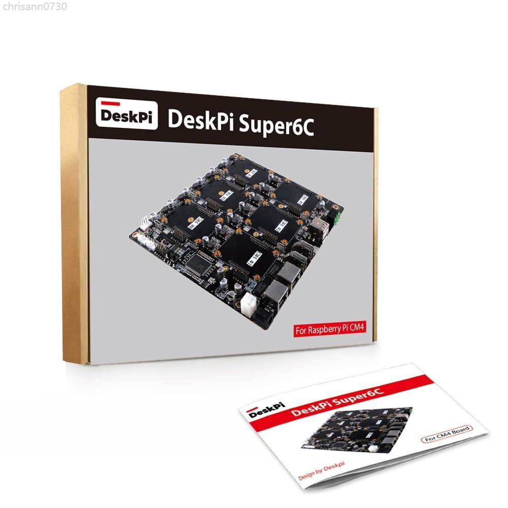 52pi DeskPi Super6C 樹莓派 CM4/5 集群 Mini-ITX 板 6 RPI CM4/5 支持, | 蝦皮購物