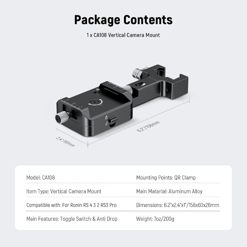立式相機支架兼容 DJI Ronin RS 4 3 2 Pro 雲台穩定器 180° 旋轉底座 | 蝦皮購物