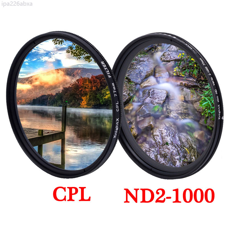 KnightX 偏振鏡CPL+可調式減光鏡ND2-1000偏光鏡52mm 55mm 58mm 62 67mm | 蝦皮購物