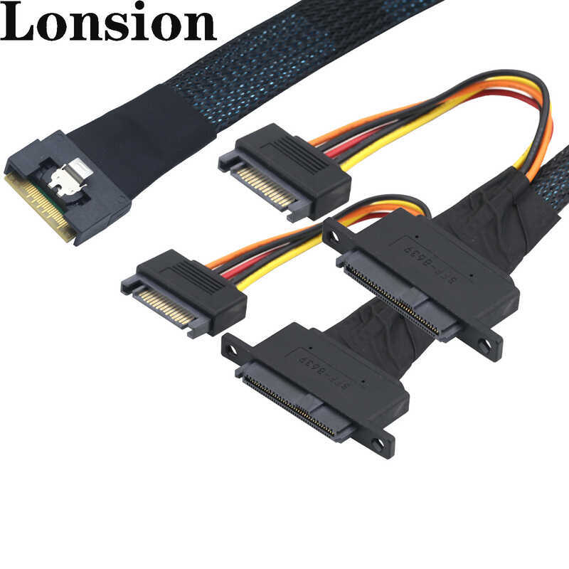 PCIE-SlimSAS防斜插SFF-8654 8i轉SFF-8639 U.2+15P帶左右螺絲孔 | 蝦皮購物