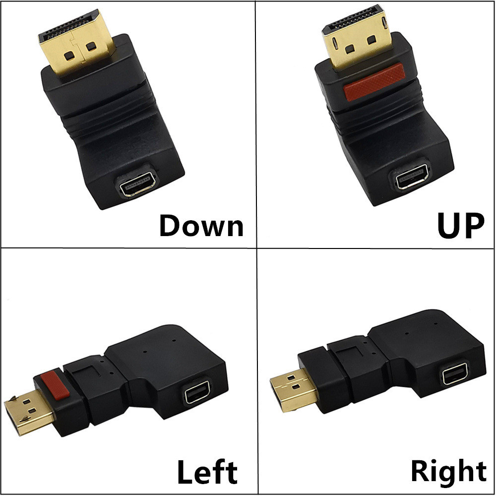 dp轉minidp母鍍金mini Displayport轉dp90度彎頭顯卡接顯示器頭數據線 | 蝦皮購物