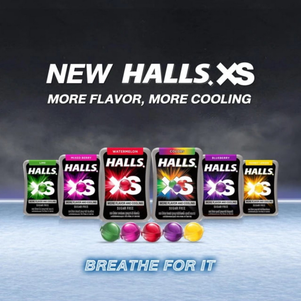 【HALLS XS】薄荷糖 無糖迷你薄荷糖 酷爽薄荷 繽紛水果 12g | 蝦皮購物