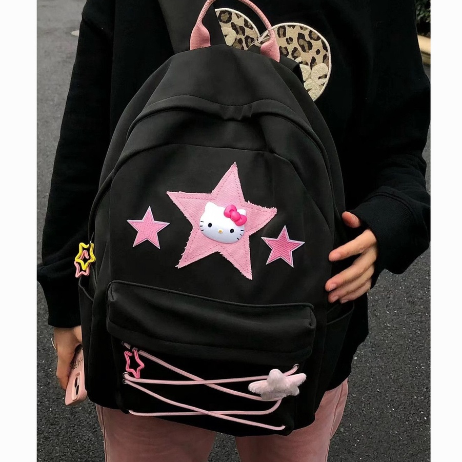 自製甜辣粉色/y2k千年辣妹綠星背帶單肩艾比大容量書包 | 蝦皮購物