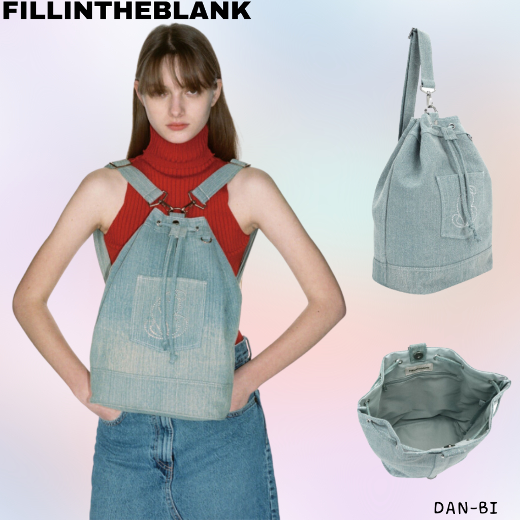 [FILLINTHEBLANK] Yoko Bucket Bag Denim / 100% 正品 / 韓國產品 / 2s | 蝦皮購物